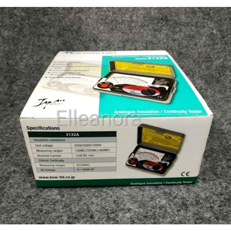 Jual Analog Insulation Tester Kyoritsu 3132A / Megger Kyoritsu 3132A ...