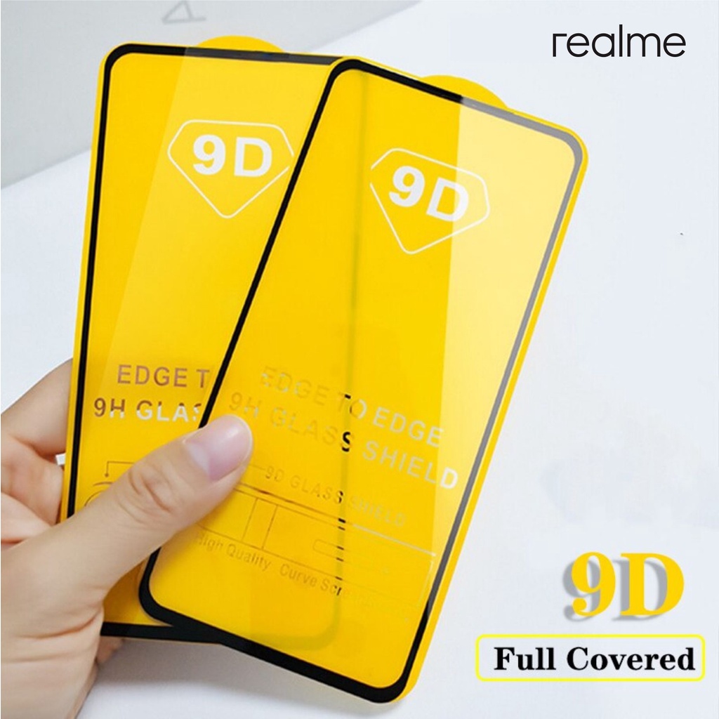 Jual Tempered Glass 9D Realme C1 C2 C3 C11 C12 C15 C17 2 3 5 5i 6 7 XT Pro | Shopee Indonesia