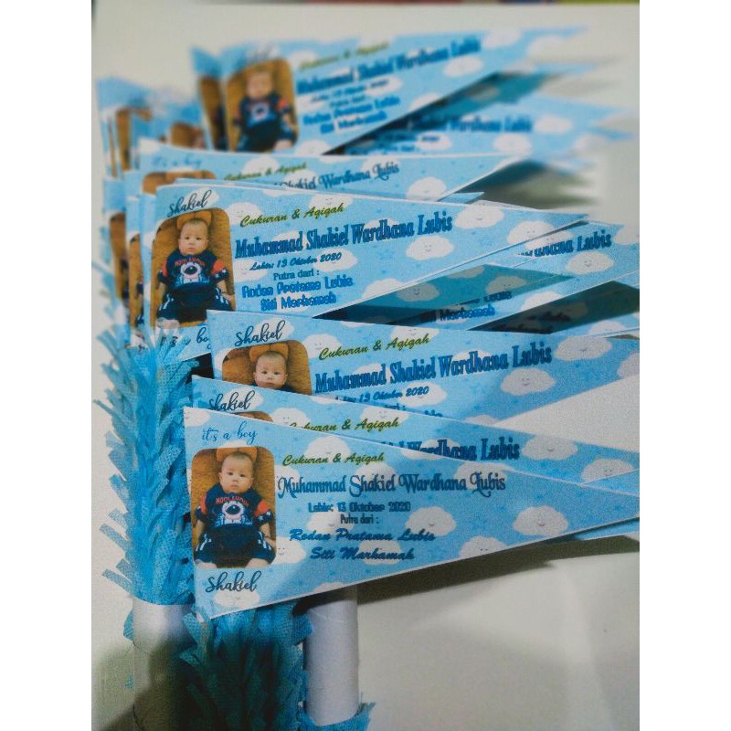 Jual Bendera Aqiqah/Tasyakuran/Khatam Al Qur'an | Shopee Indonesia