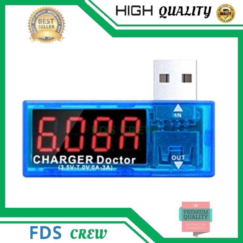 Jual CHARGER DOCTOR USB Multimeter Voltmeter Ampermeter Usb Dual Combo ...