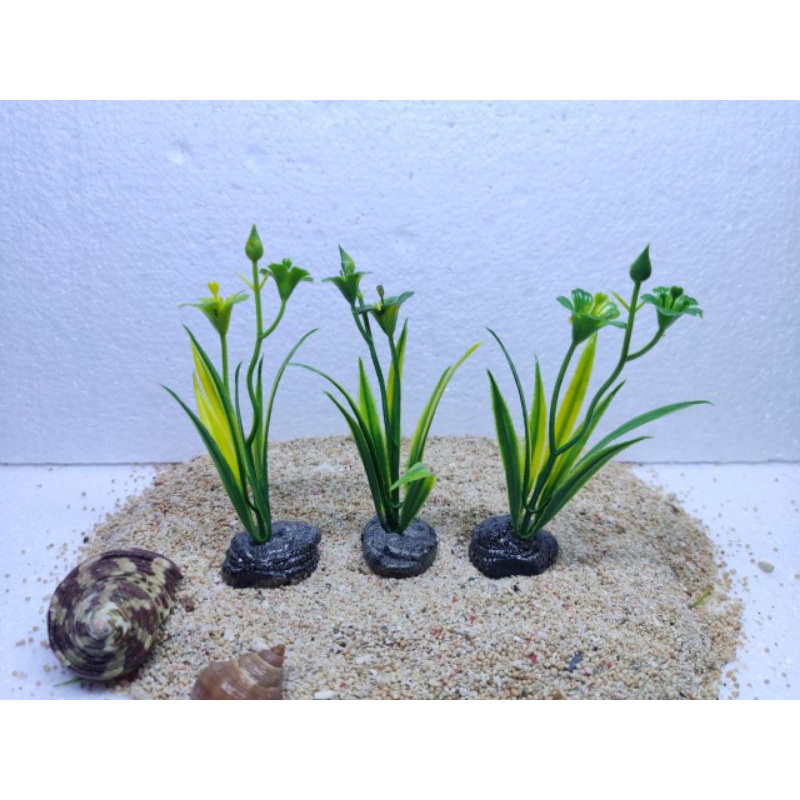 Jual Hiasan Plastik Bentuk Satu Rumput Ilalang Panjang Aquarium ...