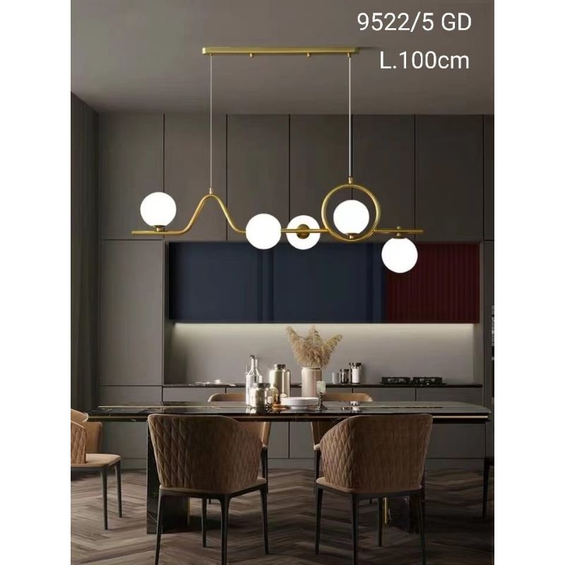 Jual Lampu Hias Gantung Minimalis Dekorasi Ruang Tamu 9522/5GD | Shopee Indonesia