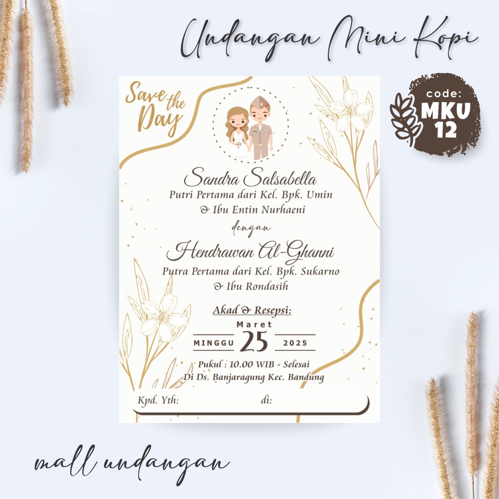 Jual UNDANGAN MINI KOPI - UNDANGAN MINIMALIS UNIK MURAH | Shopee Indonesia