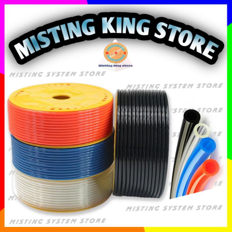 Jual SELANG PU 4 X 6MM KONEKTOR HOSE PNEUMATIC OD 6 MM POLYURETHANE ...