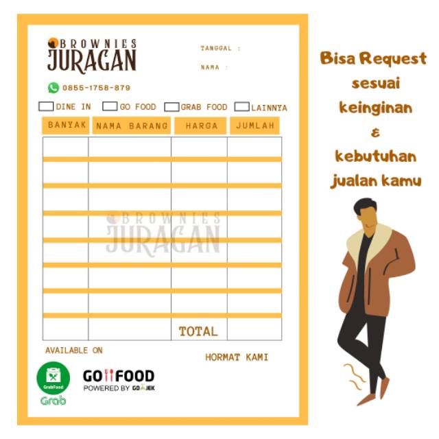 Jual JASA DESAIN NOTA PENJUALAN MURAH BISA REQUEST DESIGN NOTA CUSTOM ...