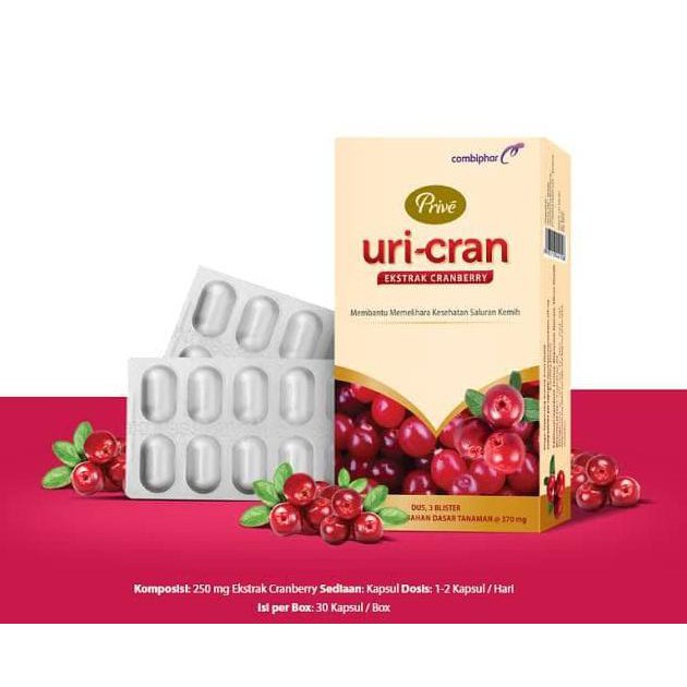 Jual uricran extra cranberry capsul 30's combiphar ORIGINAL | Shopee ...