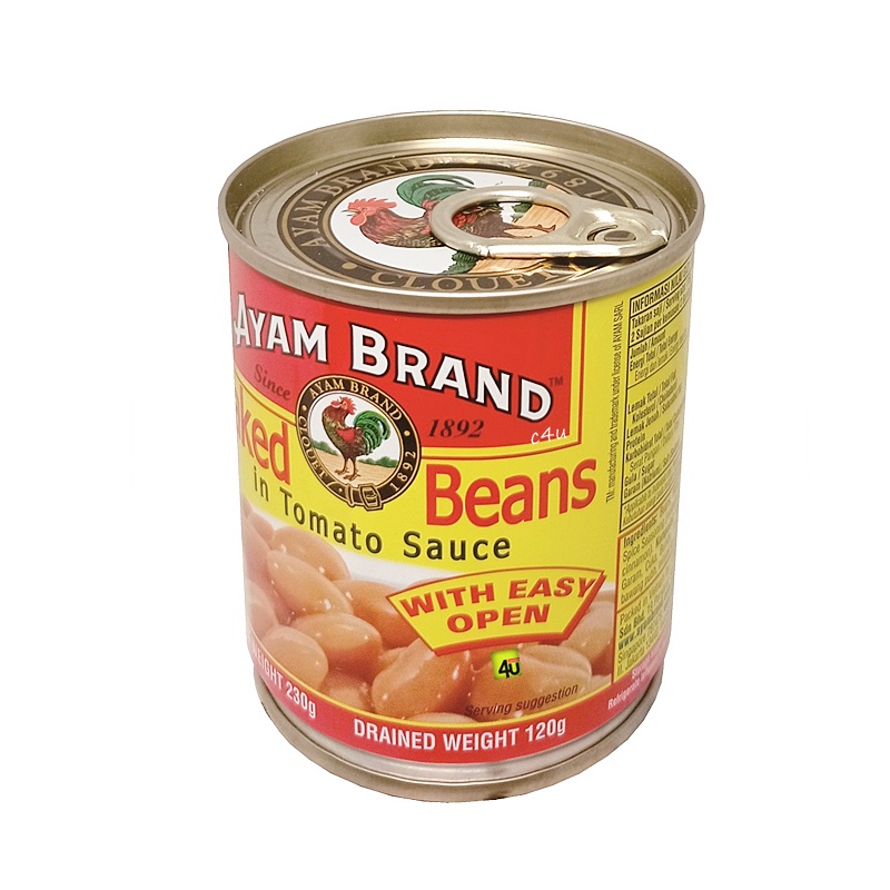 Jual Ayam Brand - BAKED BEAN in Tomato Sauce - 230g KALENG | Shopee ...