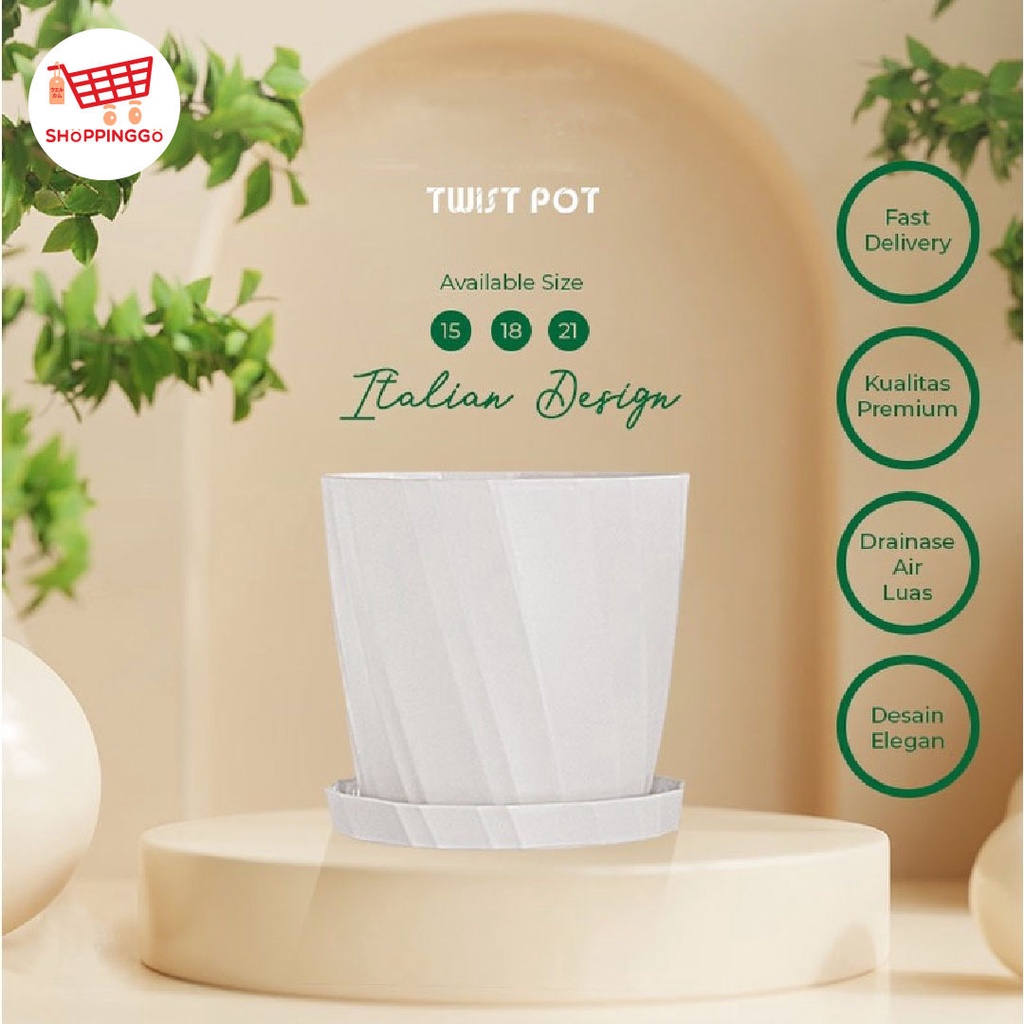 Jual Gessler Twist Snow White - Pot Plastik Murah Ukuran 21 Pot Tanaman ...
