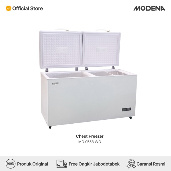 Jual MODENA Chest Freezer - MD 0558 WD | Shopee Indonesia