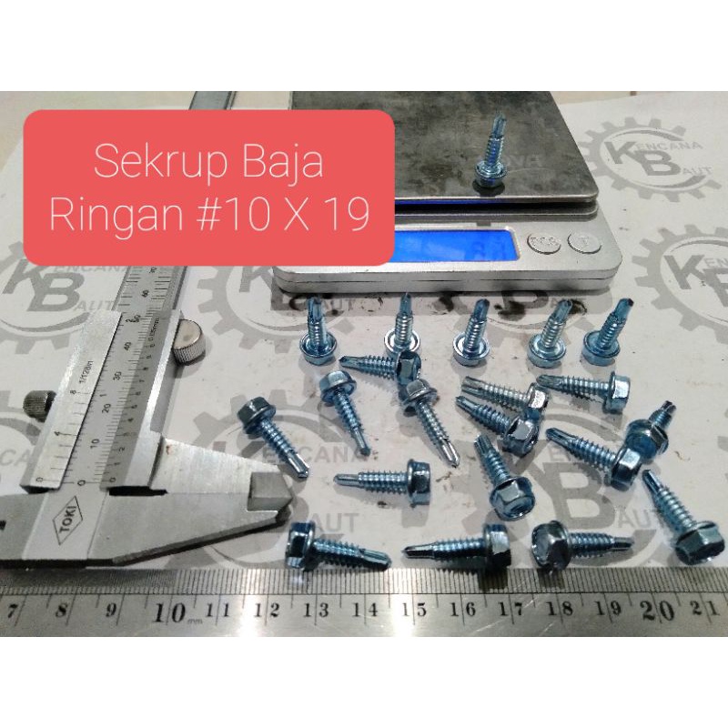 Jual Baut Sekrup Baja Ringan / Sekrup Baja Ringan Putih / Skrup Baja Ringan Putih #10 X 19 ...