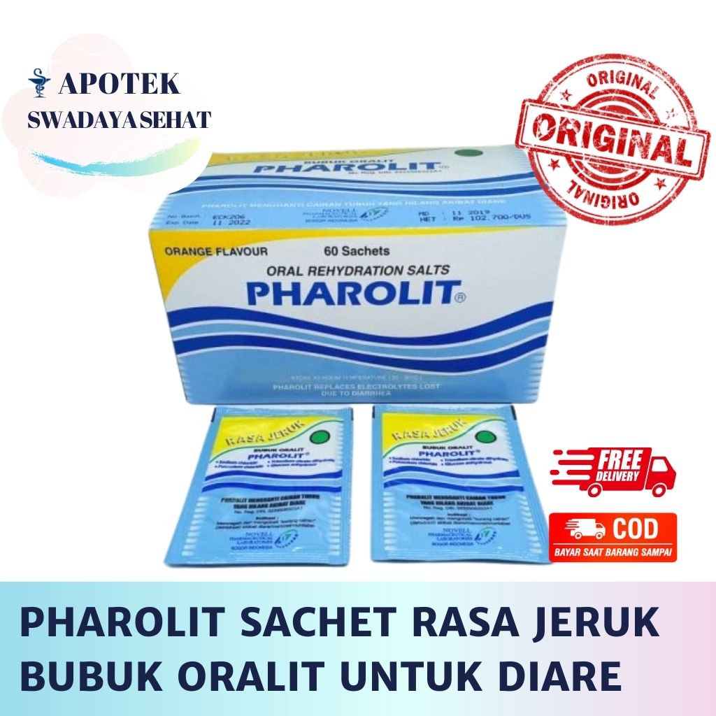 Jual PHAROLIT SACHET Bubuk Oralit Rasa Jeruk Obat Untuk Diare Rehidrasi ...