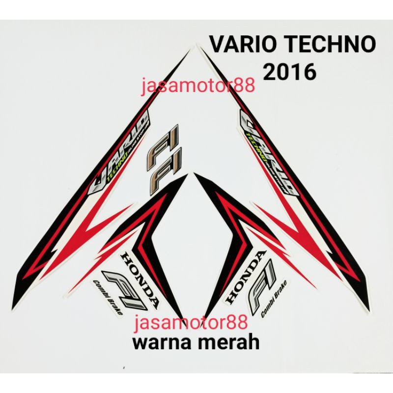 Jual LIS STRIPING STIKER HONDA VARIO 2016 WARNA MERAH FULL SET 1 BODY ...
