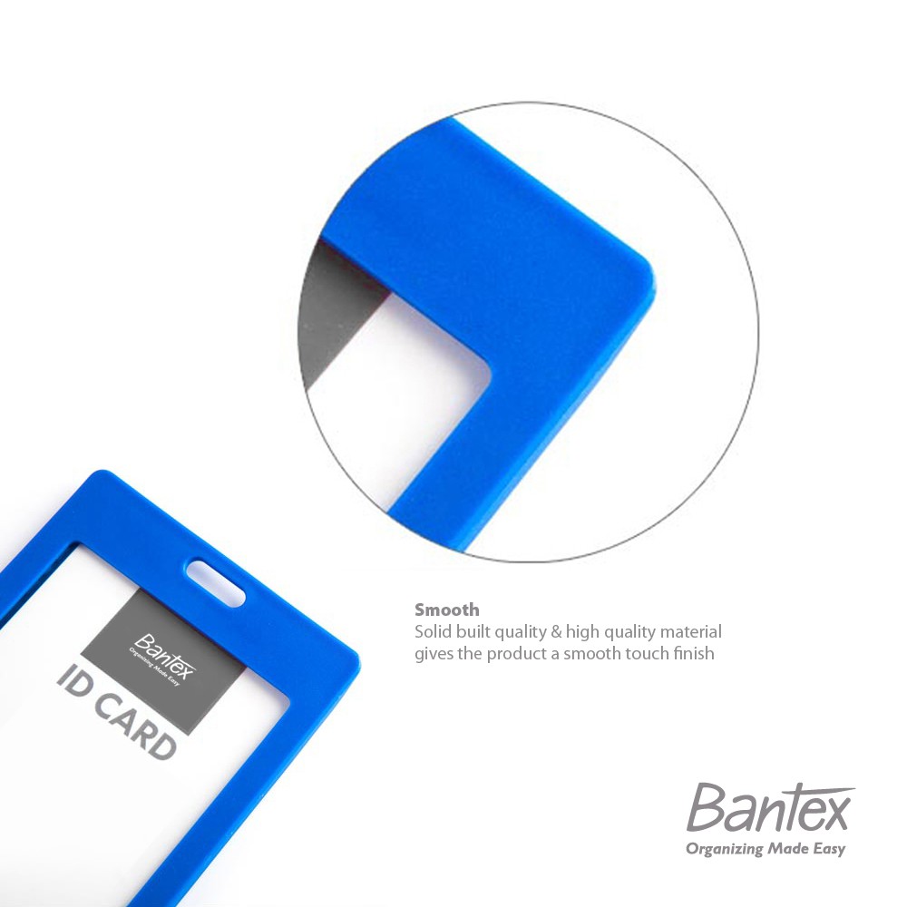 Jual Bantex ID Card Holder Lanyard Portrait Black | Name Tag Tali ...