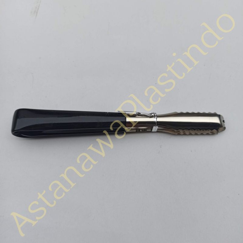 Jual Capitan Stainless steel gagang karet hitam pencapit gerigi es ...