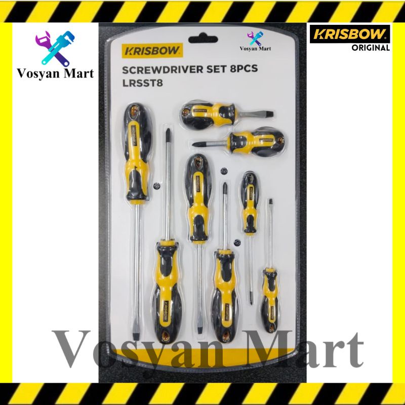 Jual Krisbow Obeng Set 8 Pcs || Screwdriver Set Krisbow || Obeng Set ...