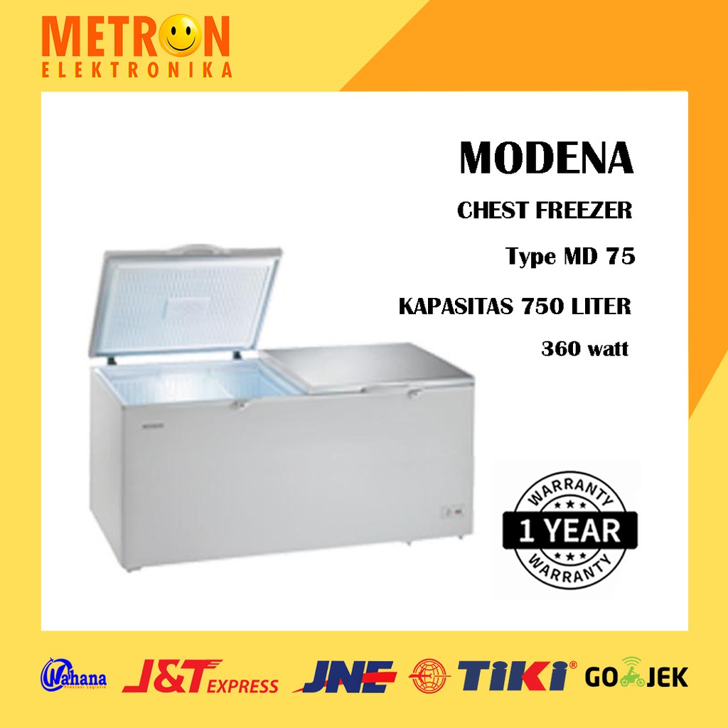 Jual MODENA MD 75 / CHEST FREEZER 700 LITER / MD75 | Shopee Indonesia