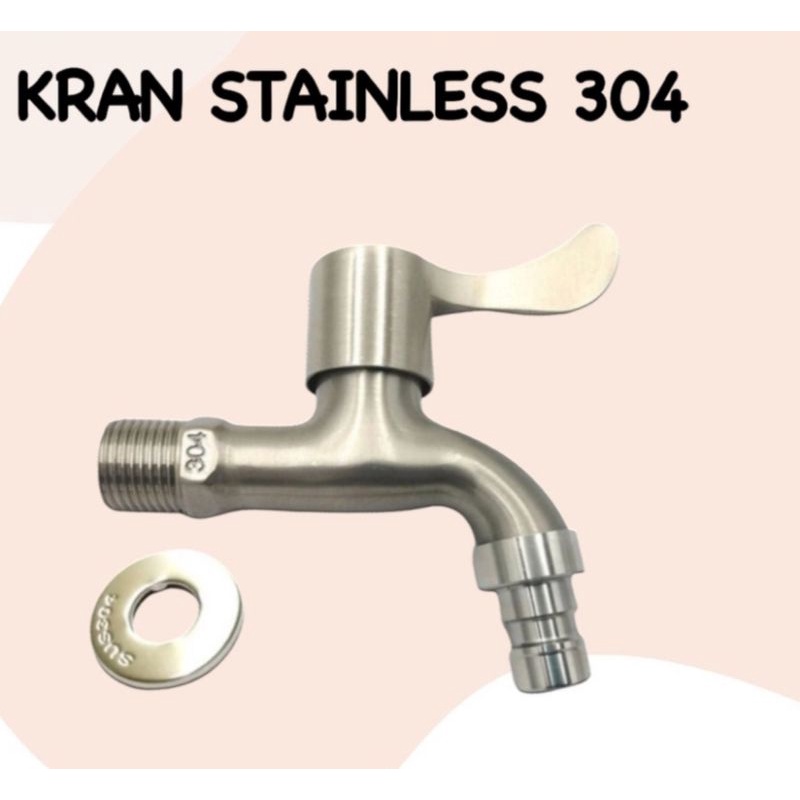 Jual Kran air stainless steel sus 304 / kran taman dan tembok stainless ...