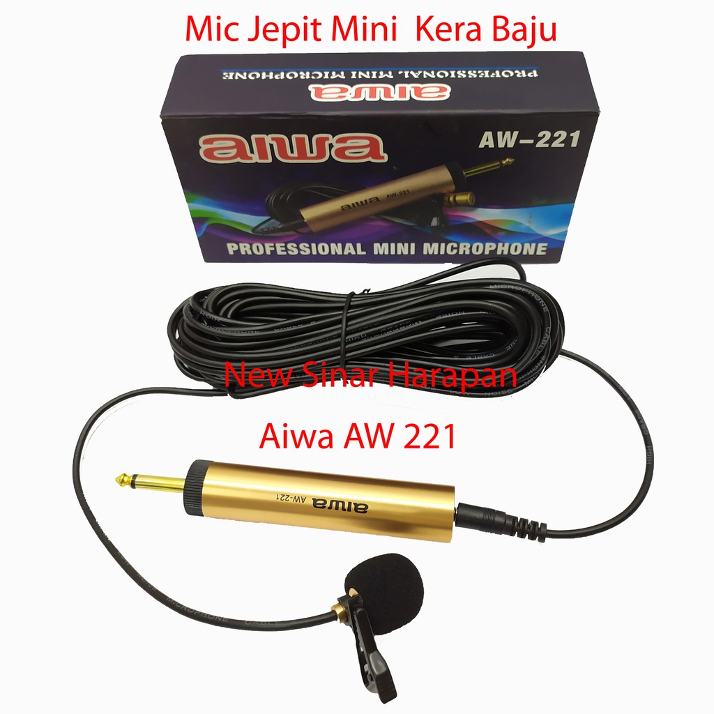 Jual Mic jepit aiwa aw 221/ mic jepit kerah baju aiwa aw 221/ | Shopee ...