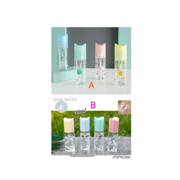 Jual Botol Spray Kosong Transparan Isi Ulang Motif Lucu Unik Simple ...