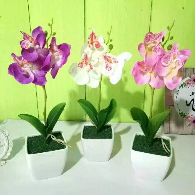 Jual Bunga anggrek plastik/bunga anggrek palsu/anggrek bulan/anggrek ...