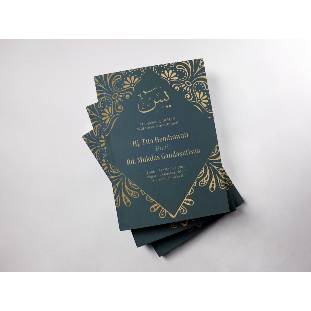 Jual Buku Yasin 128 Halaman Custom dan Tahlil Softcover Gratis Desain ...