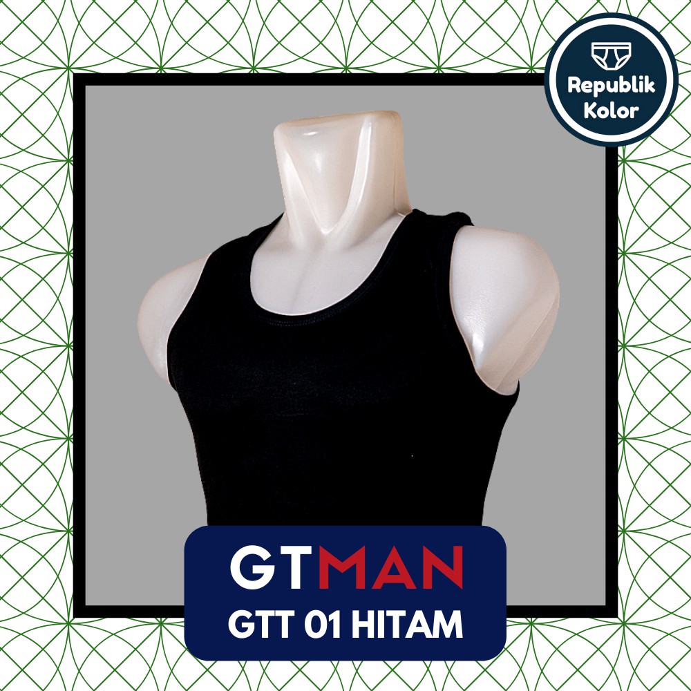 Jual Kaos Singlet Pria GTMAN GTT 01 Hitam | ISI 1 PCS | Bahan Katun ...