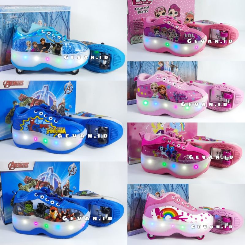 Jual SEPATU RODA LED / SEPATU RODA KARAKTER / SEPATU RODA DISNEY ...
