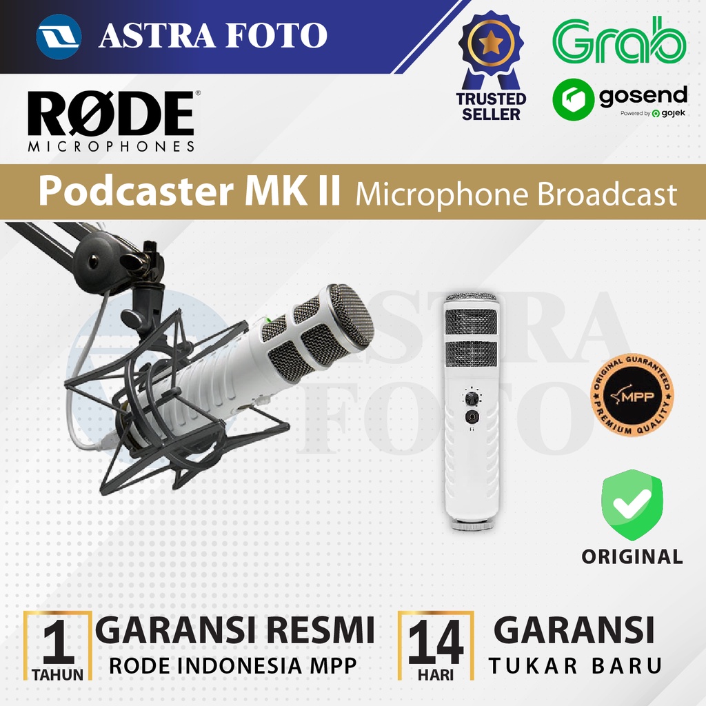 Jual Rode Podcaster MK II USB Microphone Broadcast Podcast Mic Original ...