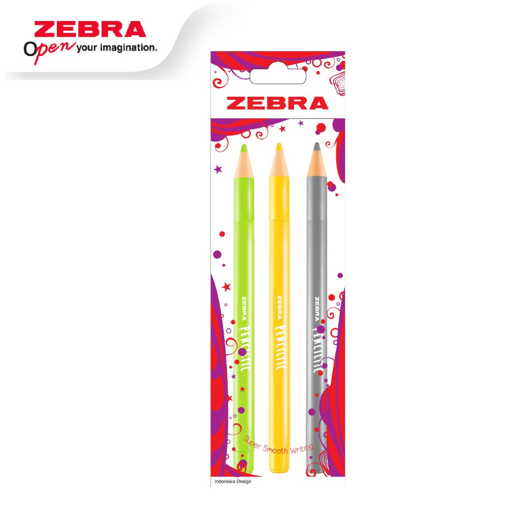 Jual ZEBRA Penciltic 3 Colours In 1 Set Pulpen Pena 0.4mm Fineliner Tip ...
