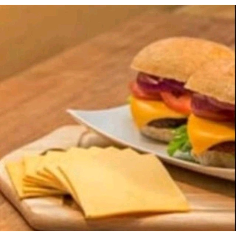 Jual Dairymont/ Denmark burger / color cheddar cheese slices 28 pcs ...