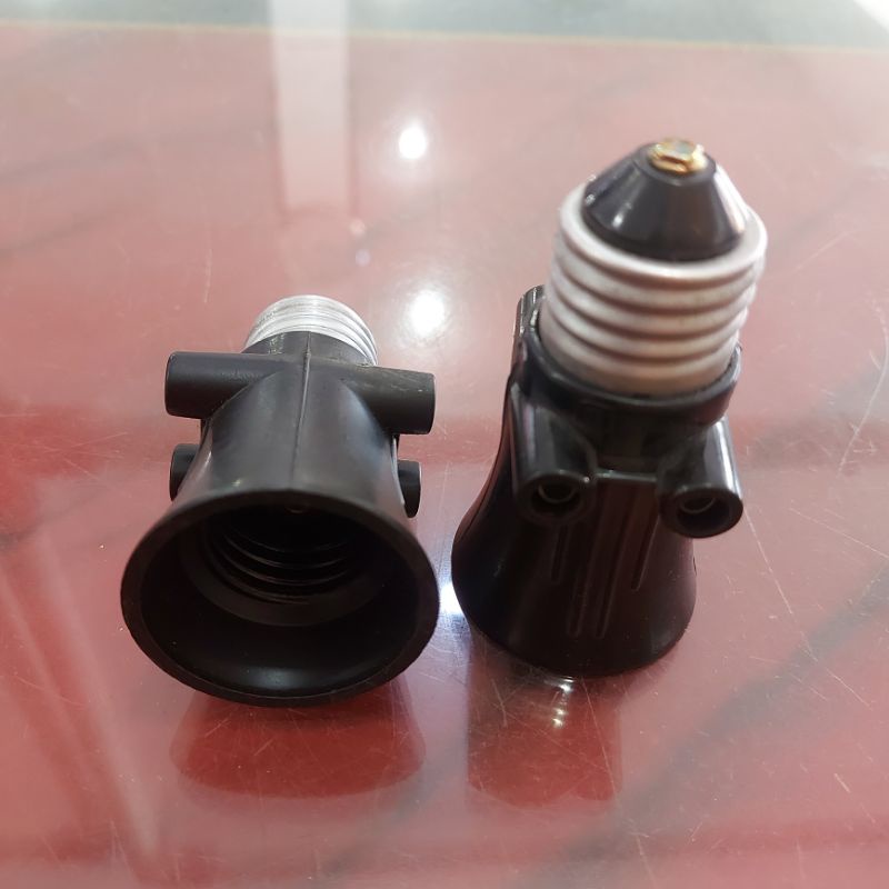 Jual colokan fitting lampu listrik cabang 2 e27 broco | Shopee Indonesia