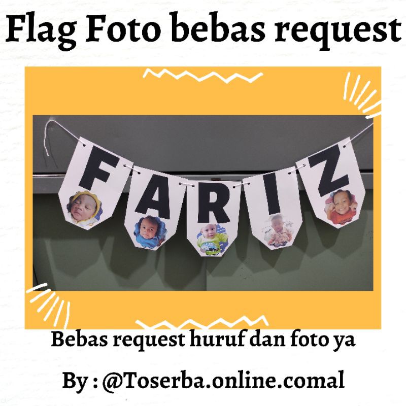 Jual Bunting Flag huruf dan foto costume | Shopee Indonesia