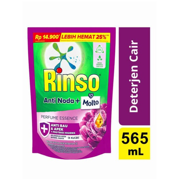 Jual RINSO MOLTO PARFUM ESSENCE Deterjen Cair 565 Ml | Shopee Indonesia