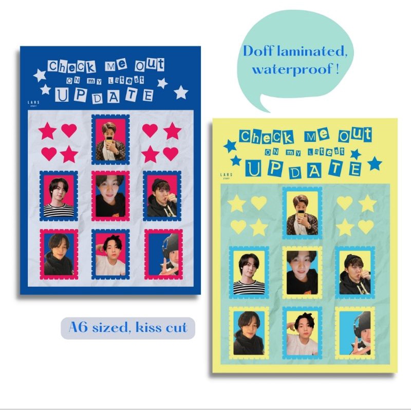 Jual BTS stickies —CHECK ME OUT ON MY LATEST UPDATE (sticker stiker ...
