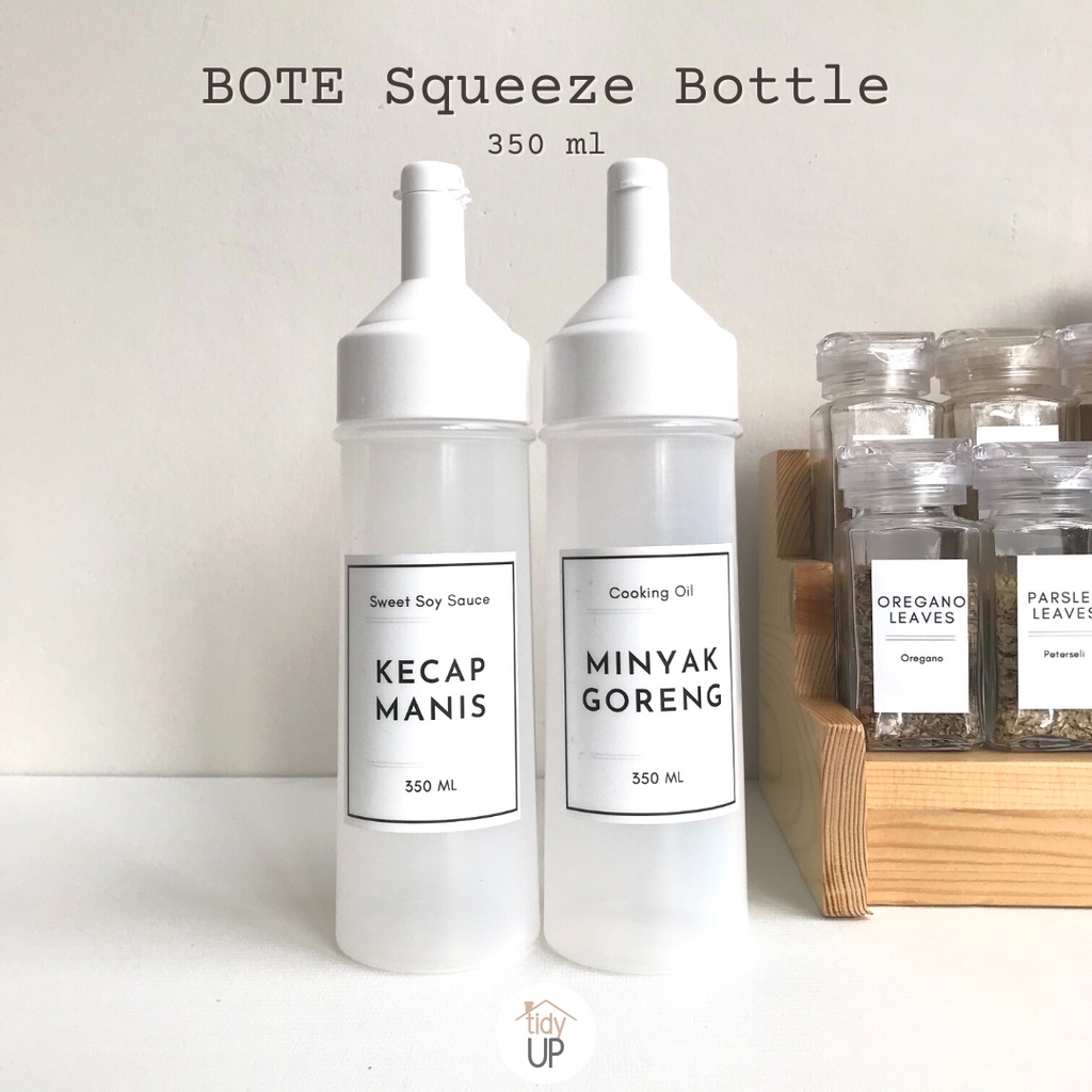 Jual [Tidy Up] BOTE Sauce Squeeze Bottle Free Sticker Label / Botol ...