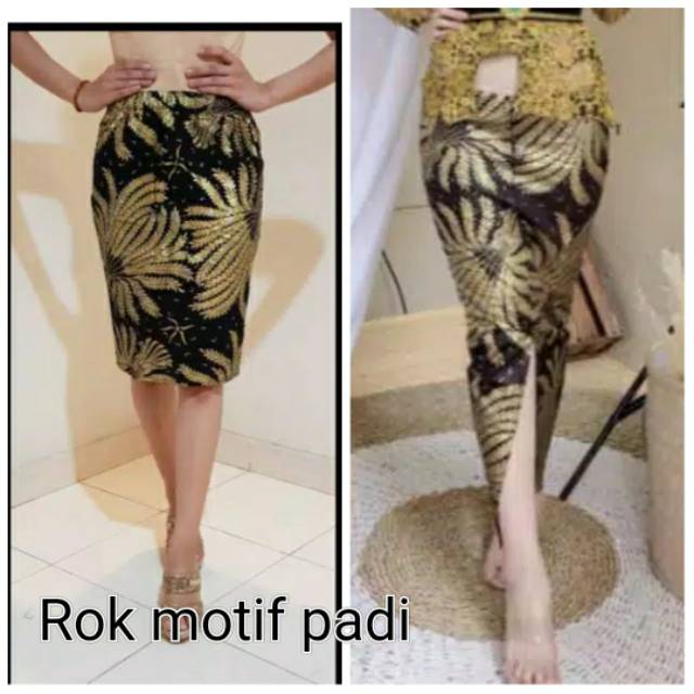 Jual Rok motif padi bawahan kebaya modern katun print | Shopee Indonesia