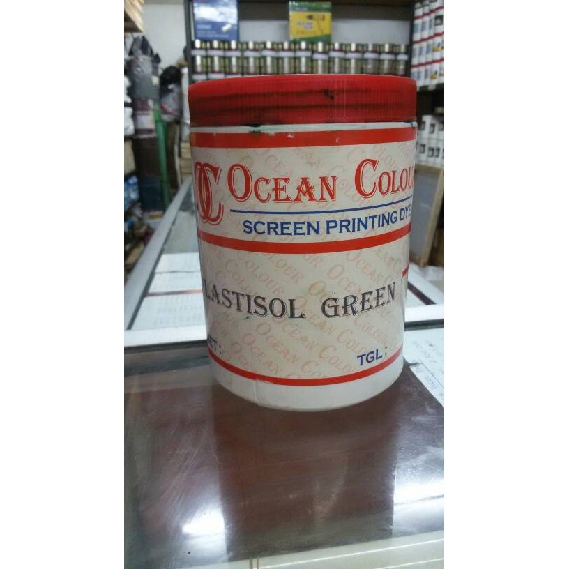 Jual cat sablon ocean plastisol green ocean plastisol green | Shopee ...