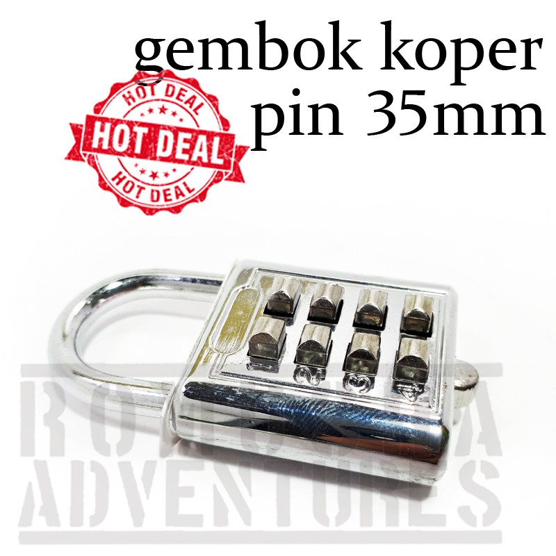Jual Gembok Pin Angka 35mm 4 Digit Gembok Tas Koper Travel Anti Maling ...