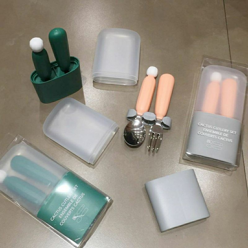 Jual MINISO Cactus Cuttlery Set 2pcs | Shopee Indonesia