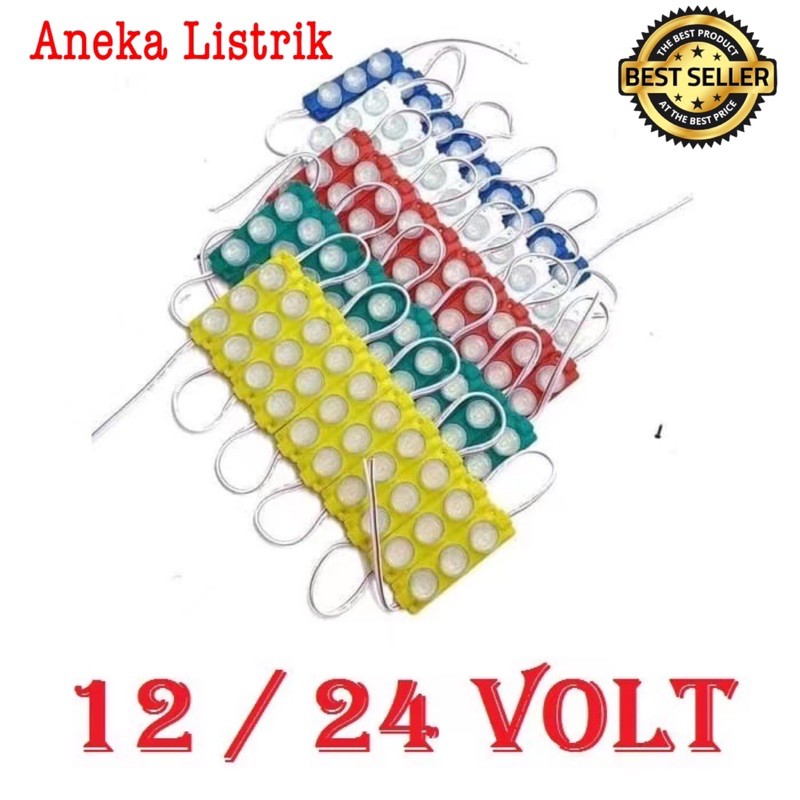 Jual LAMPU LED MODUL 3MATA SMD DC 12VOLT DAN 24VOLT WATERPROOF 3 MATA ...