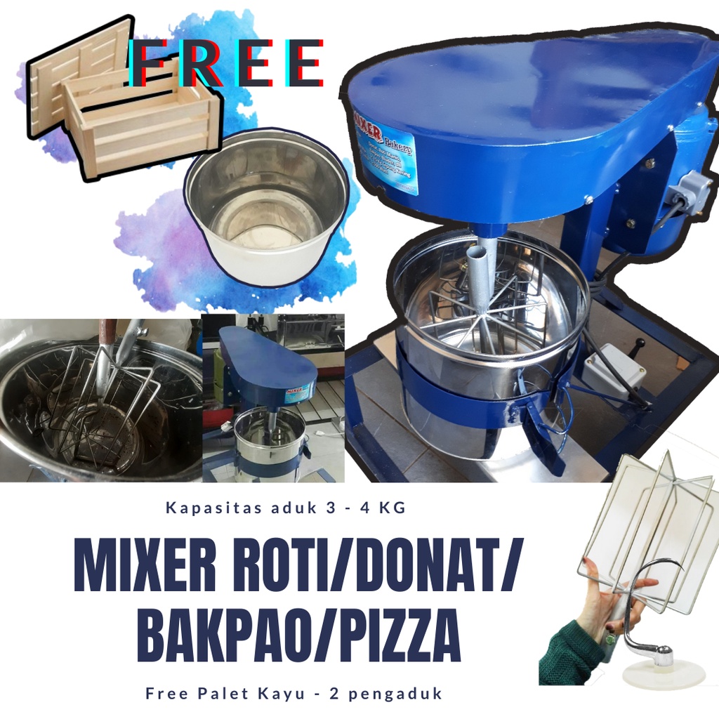 Jual Mesin Mixer Tepung Mixer Roti Ukuran 5kg Rakitan Mixer Roti Dan Donat Mixer Roti Rakitan ...