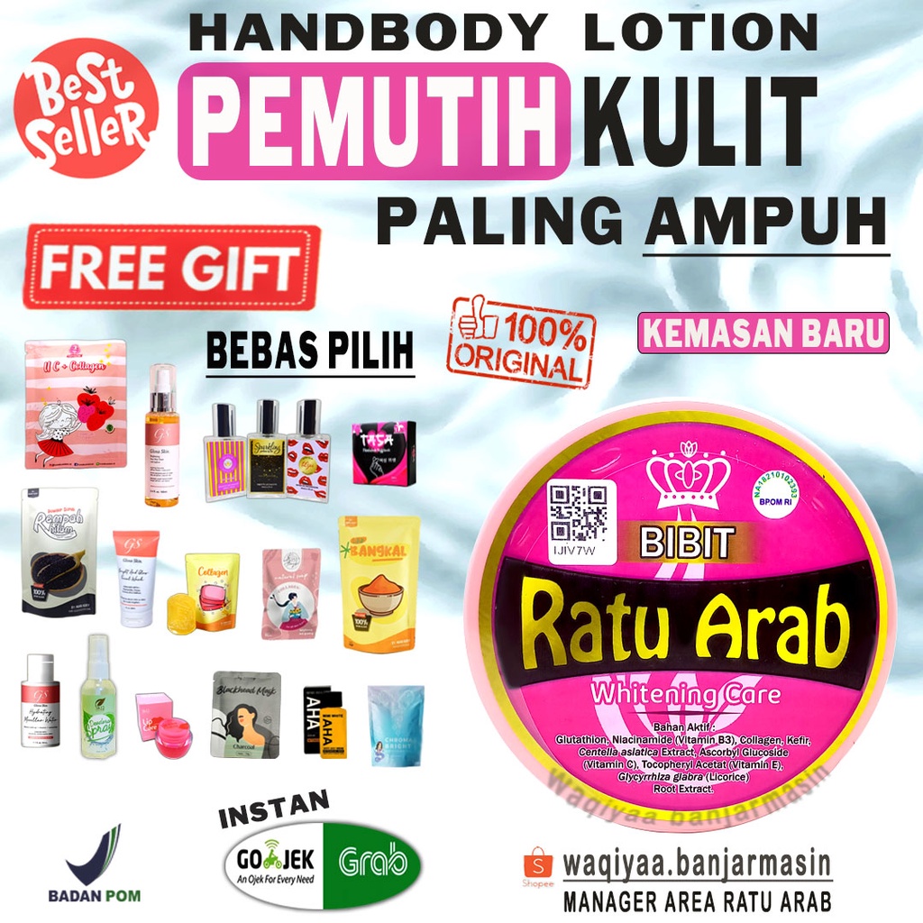 Jual Bibit Ratu Arab Original Hand Body Lotion BPOM Free Gift Bebas ...