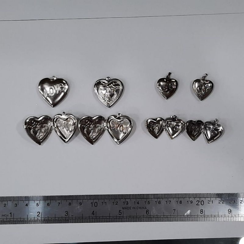Jual Liontin Wadah Foto Bentuk Hati Crom Per Lusin 12pcs ITL Grosir ...