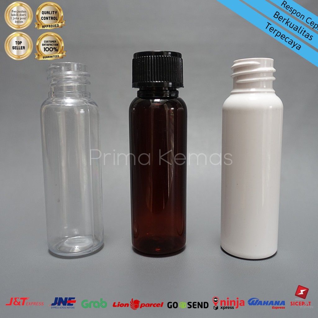 Jual Botol Cap Ulir 27 ml - botol kosmetik 27 ml - botol skincare cap ...