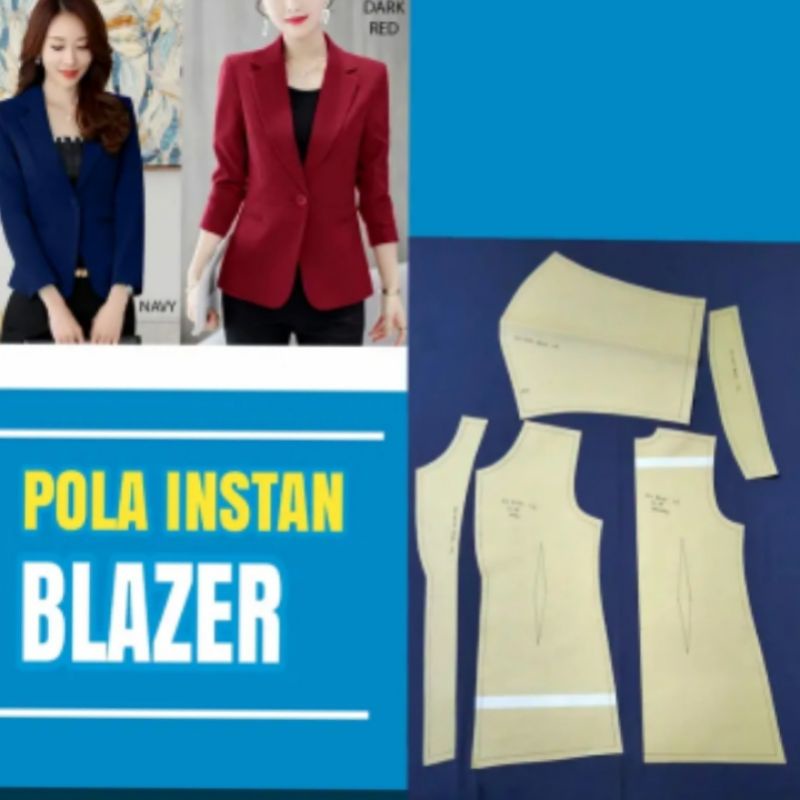 Jual Pola Baju Instan Blazer Wanita tersedia size XS,sampe Ld jumbo | Shopee Indonesia