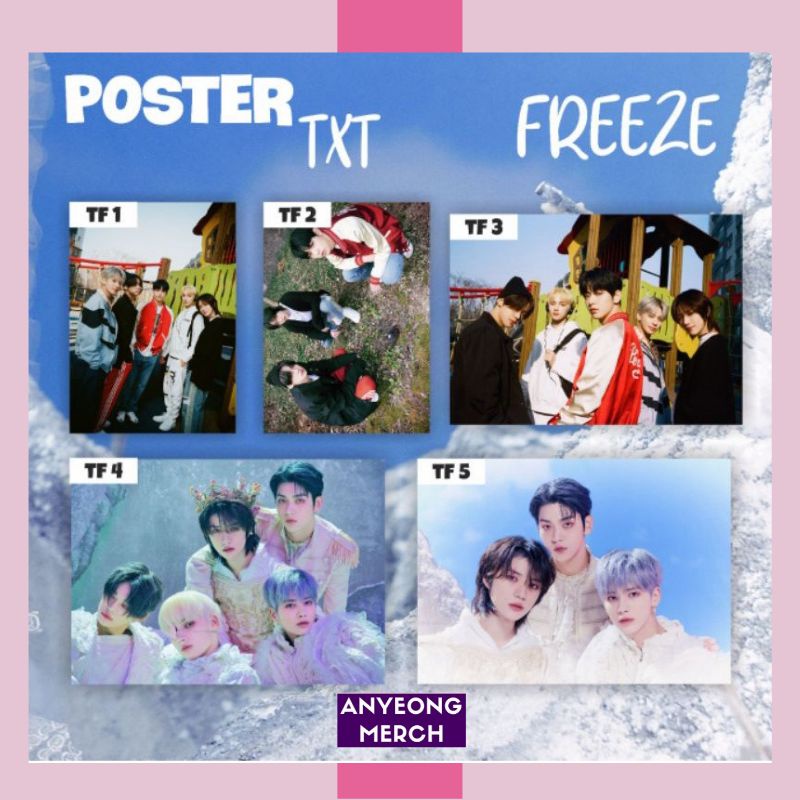 Jual POSTER TXT FREEZE KPOP A3+ GAMBAR HD IVORY230 BEOMGYU TAEHYUN ...