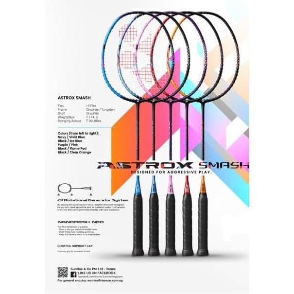 Jual Full Set Raket Badminton Yonex Astrox Smash F5 73 Gram - Purple ...