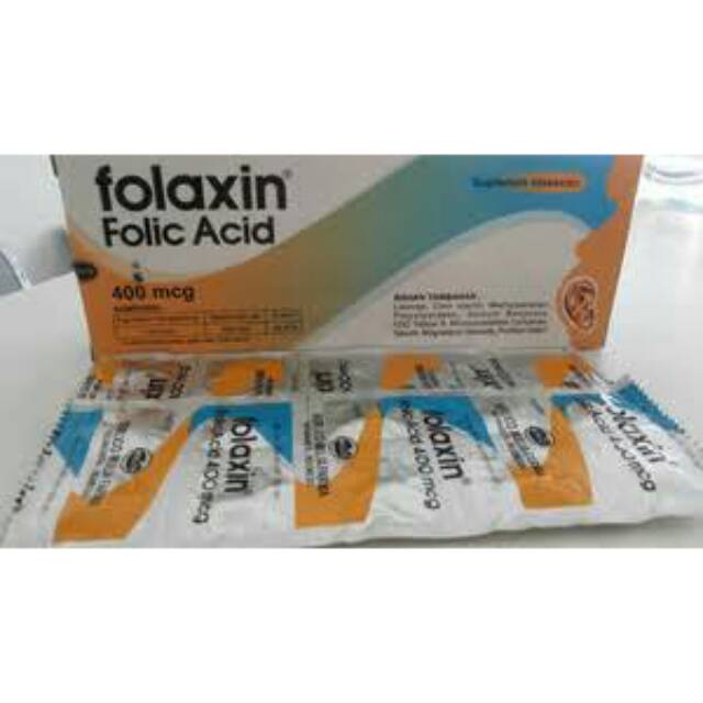 Jual Folaxin Asam Folat Folic Acid box isi 10stripl | Shopee Indonesia
