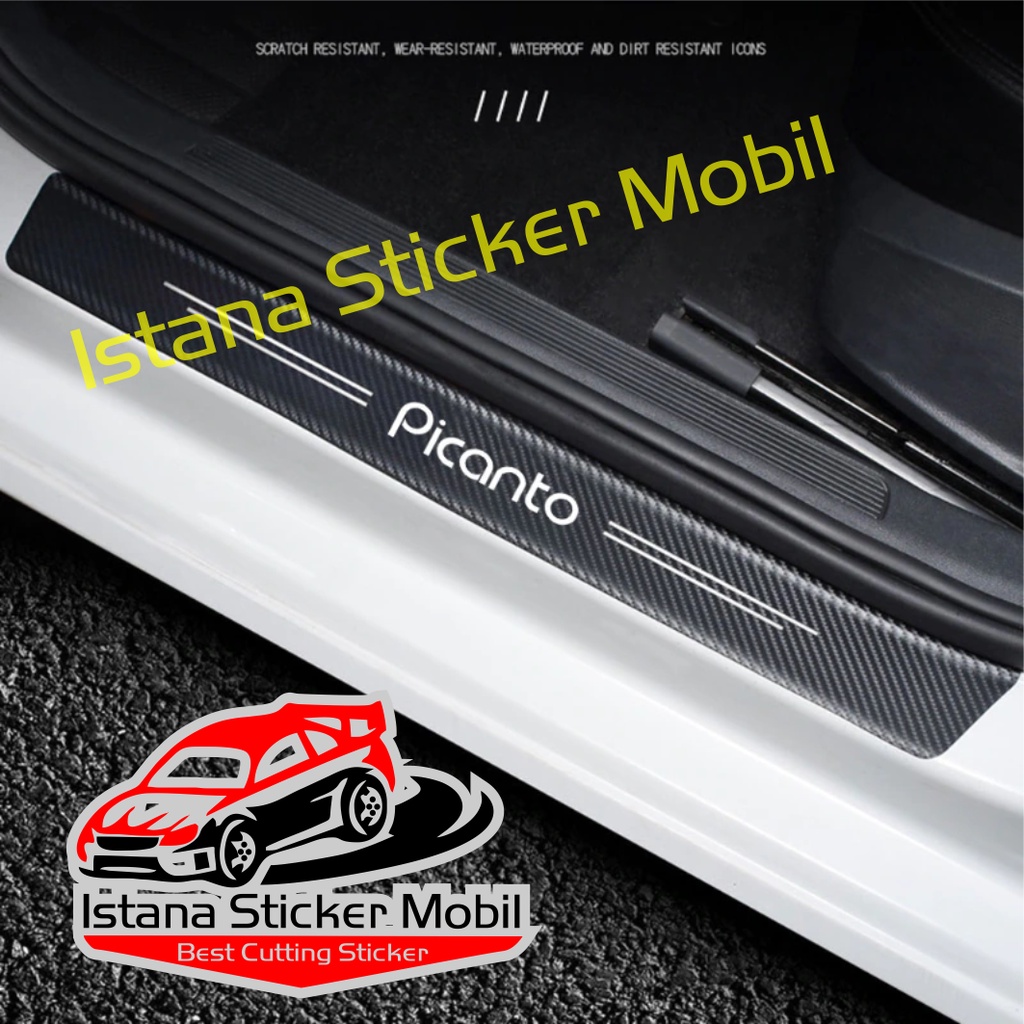 Jual STIKER CARBON 3D KIA PICANTO STICKER PELINDUNG PIJAKAN KAKI KARBON ...