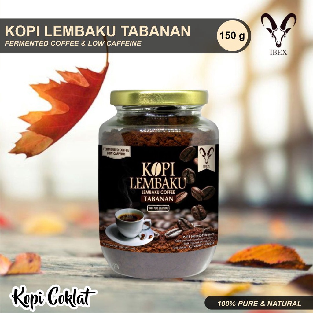 Jual Kopi Lembaku Tabanan / Fermented Coffee & Low Caffeine 150gr - IBEX | Shopee Indonesia